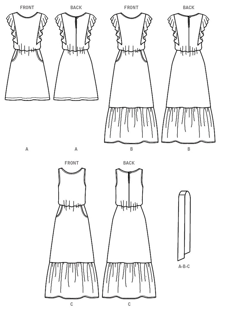 Sewing Pattern Easy Dress Pattern, Casual Long Dress Pattern, Easy ...