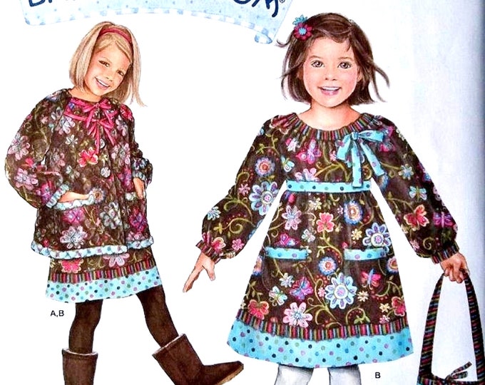Sewing Pattern Little Girls' Dress Pattern, Girls' Pre-quilted Jacket ...