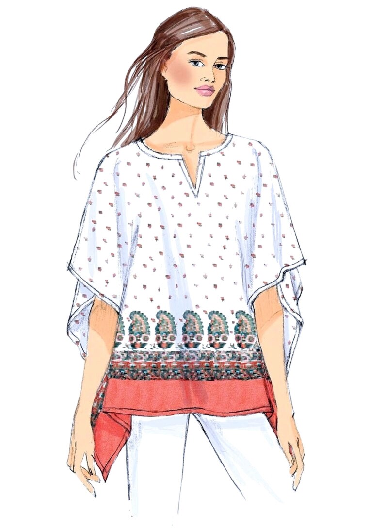 Sewing Pattern Women's Loose Fitting Tunic Tops Pattern, Pullover Tops ...