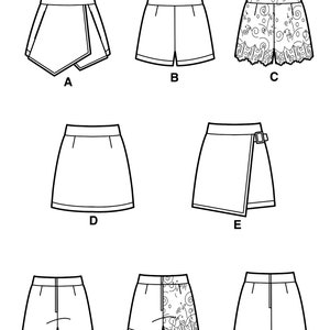 Sewing Pattern Misses Shorts Pattern, Skort Pattern, Skirt Pattern ...
