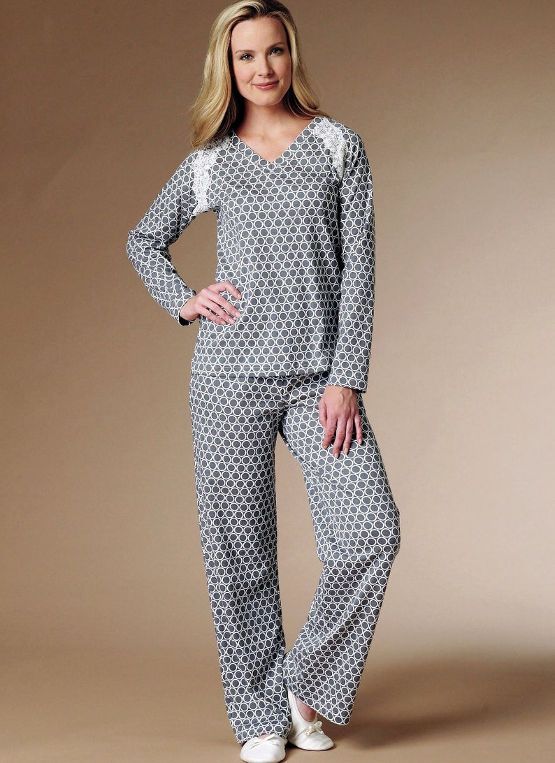 Sewing Pattern Womens Nightgown Pattern Easy Knit Pajamas | Etsy