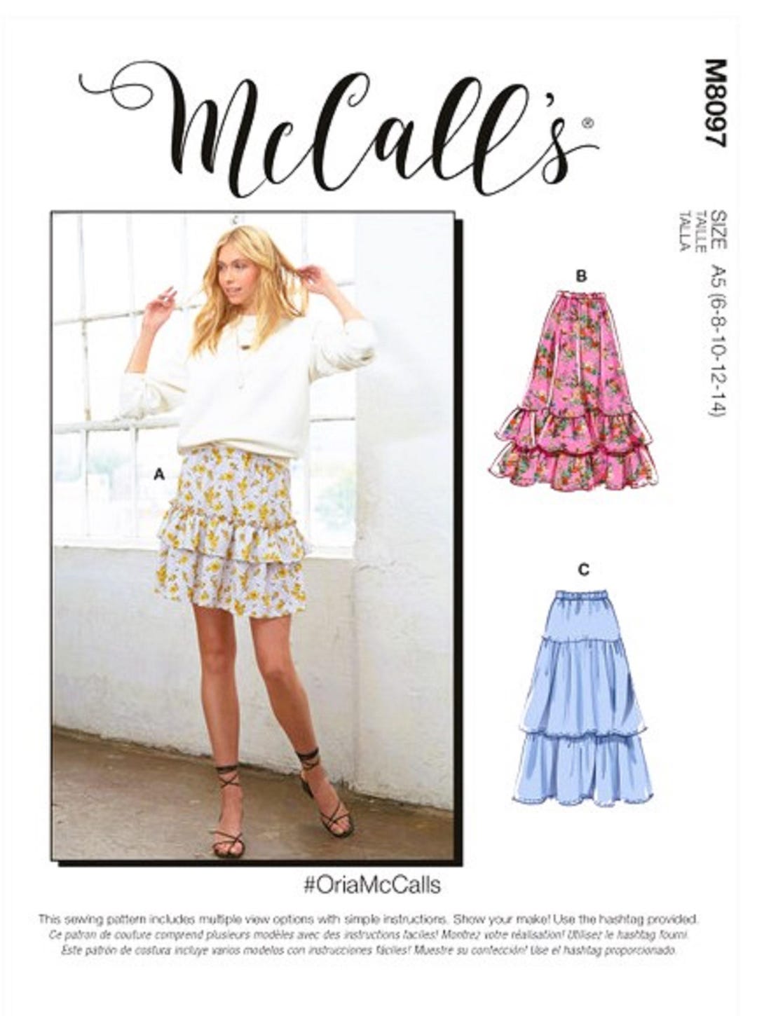 Sewing Pattern Misses Easy Skirt Pattern, Flounce Skirt Pattern ...