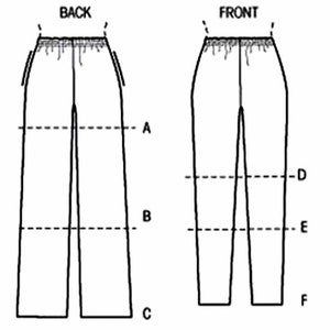 Sewing Pattern Elastic Waist Pants Pattern, Easy Shorts Pattern, Pants ...