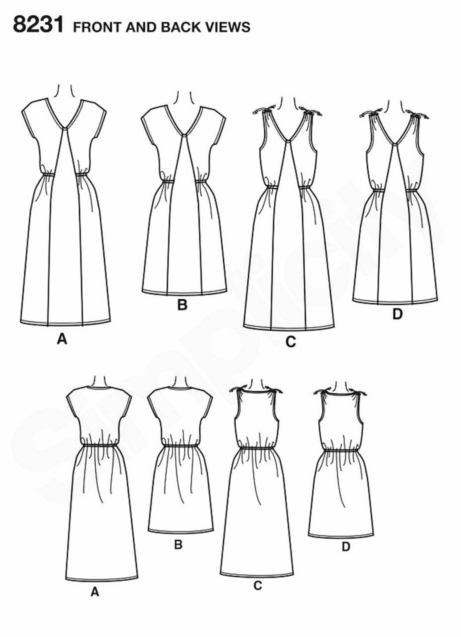 Sewing Pattern for Women's Easy Pullover Dress Pattern | Etsy