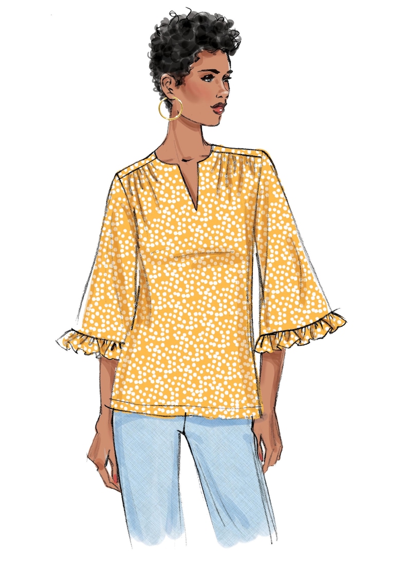 Sewing Pattern Pullover Blouse Pattern Loose Fit Top Pattern - Etsy
