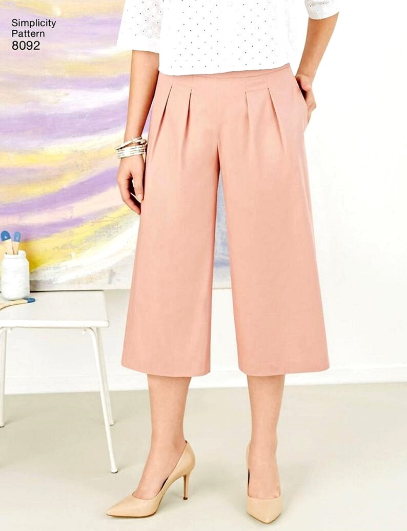 Sewing Pattern Women's Wide Leg Pants Pattern Culottes - Etsy