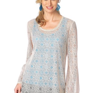 Sewing Pattern Tunic Top Pattern, Pullover Tunic Top Pattern, Poncho ...