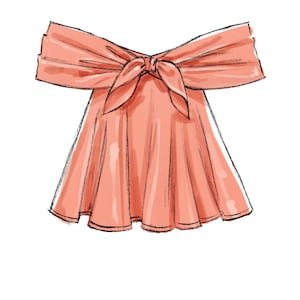 Sewing Pattern Strapless Top Pattern, off Shoulders Peplum Top Pattern ...