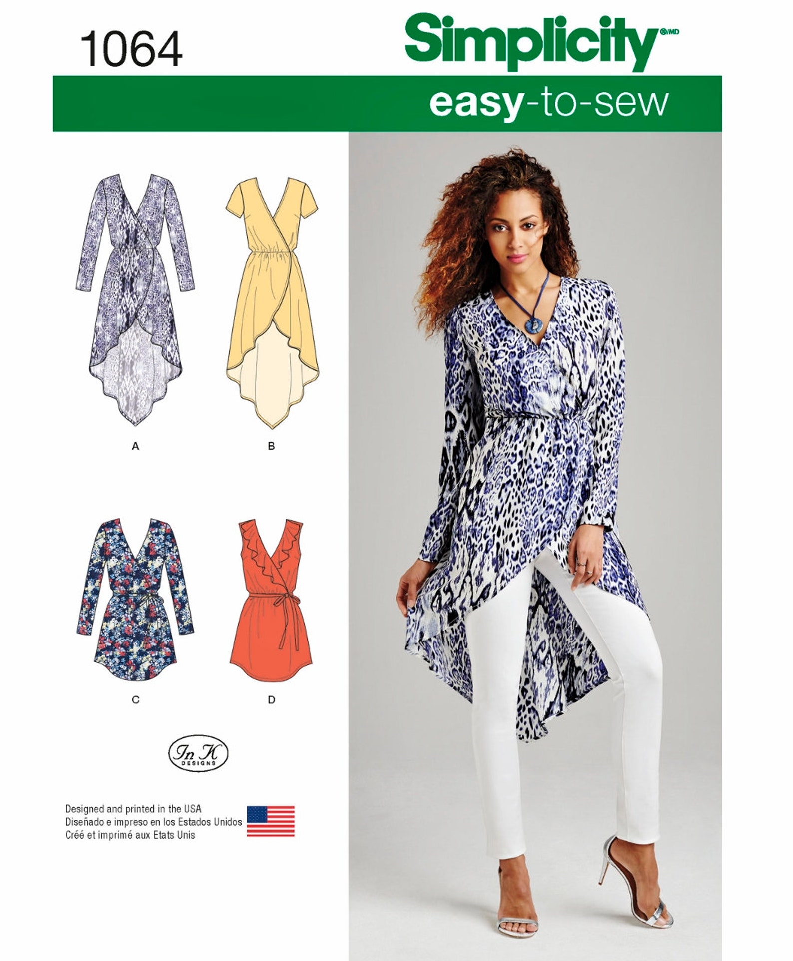 Sewing Pattern Women's Tunic Top Pattern Easy Mock Wrap - Etsy