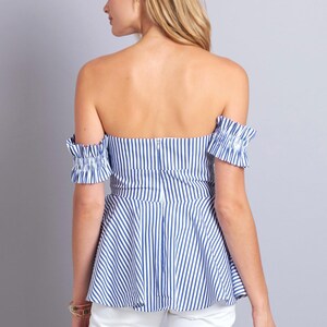 Sewing Pattern Strapless Top Pattern, off Shoulders Peplum Top Pattern ...