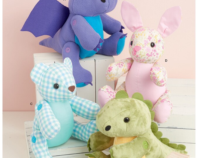 Sewing Pattern Plush Animals Pattern Stuffed Dragon - Etsy