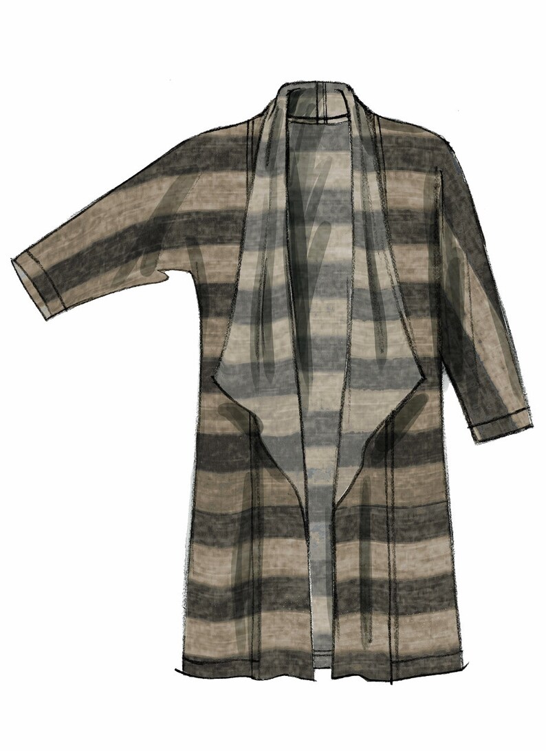 Sewing Pattern Women's Cardigan Pattern Open Front - Etsy