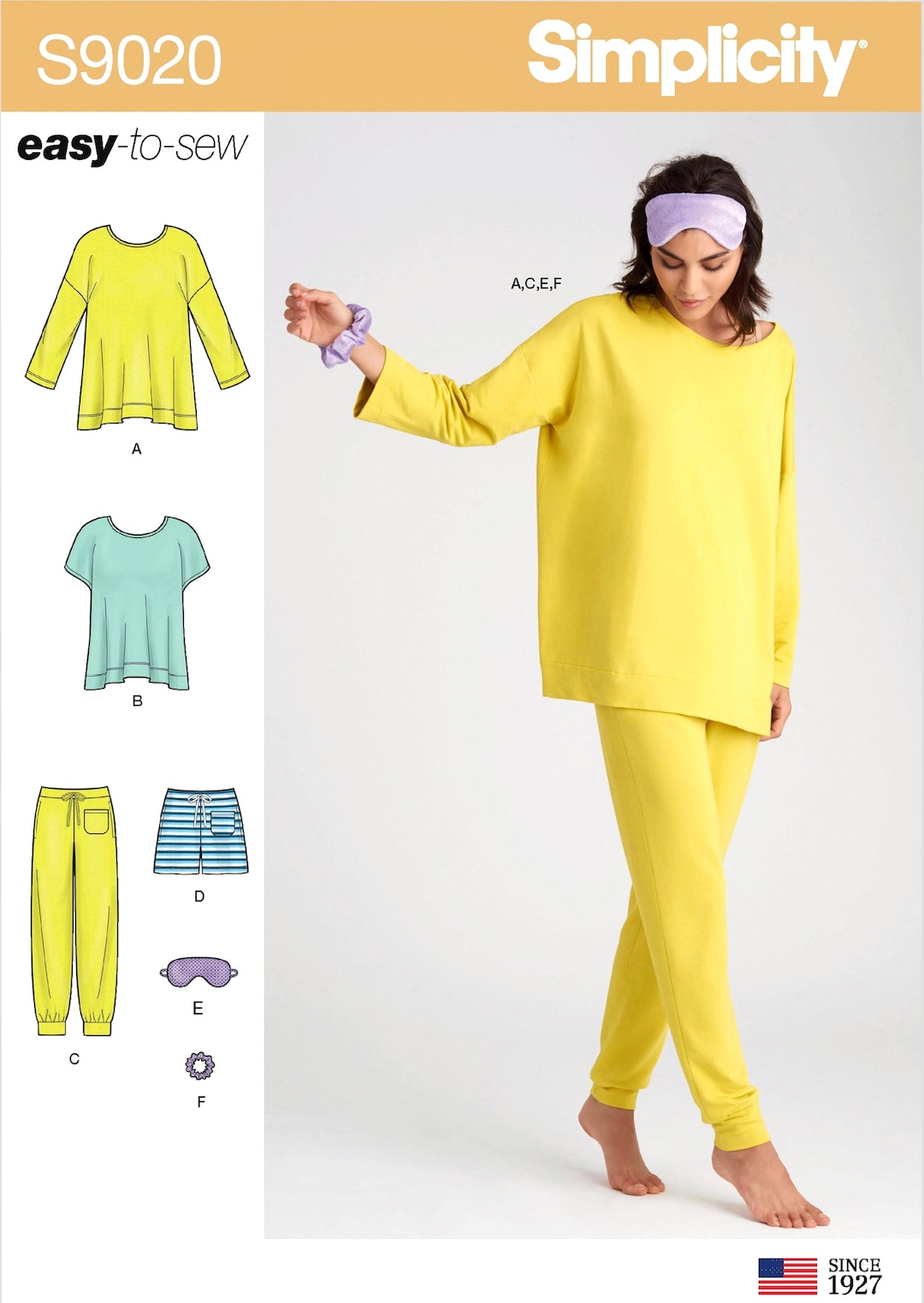 Sewing Pattern Women's Lounge Pants and Top Pattern, Knit Shorts and ...