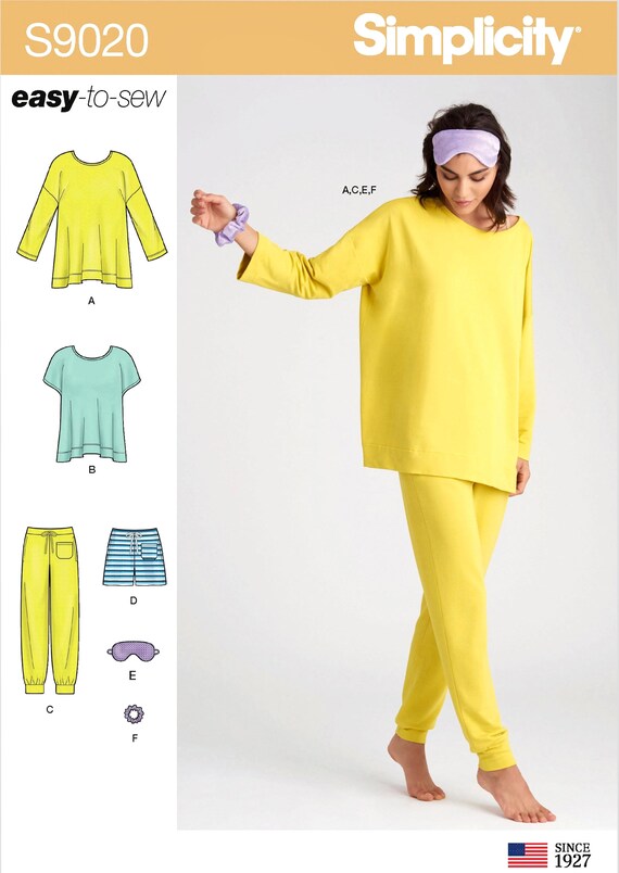 Sewing Pattern Women's Lounge Pants and Top Pattern Knit | Etsy