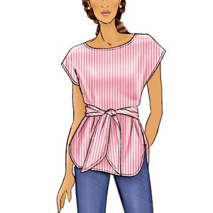 Sewing Pattern Women's Easy Top Pattern, Pullover Top Pattern, Easy ...