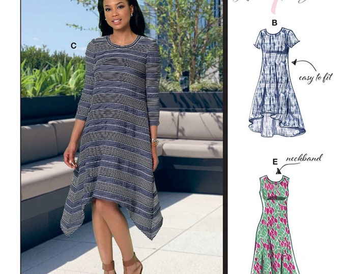 Sewing Pattern for Women's Easy Dress Pattern, Easy Pullover Dress ...