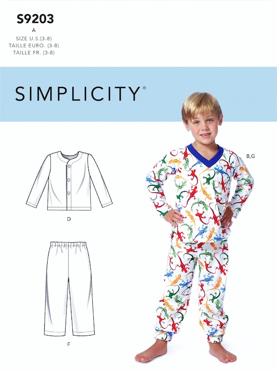 Sewing Pattern Boys' Pajama Pattern Little Boy PJ's | Etsy
