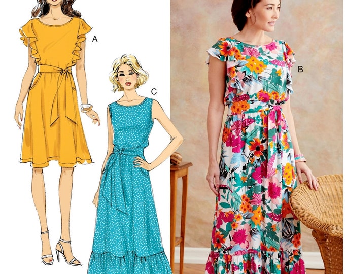 Sewing Pattern Easy Dress Pattern Casual Long Dress Pattern | Etsy