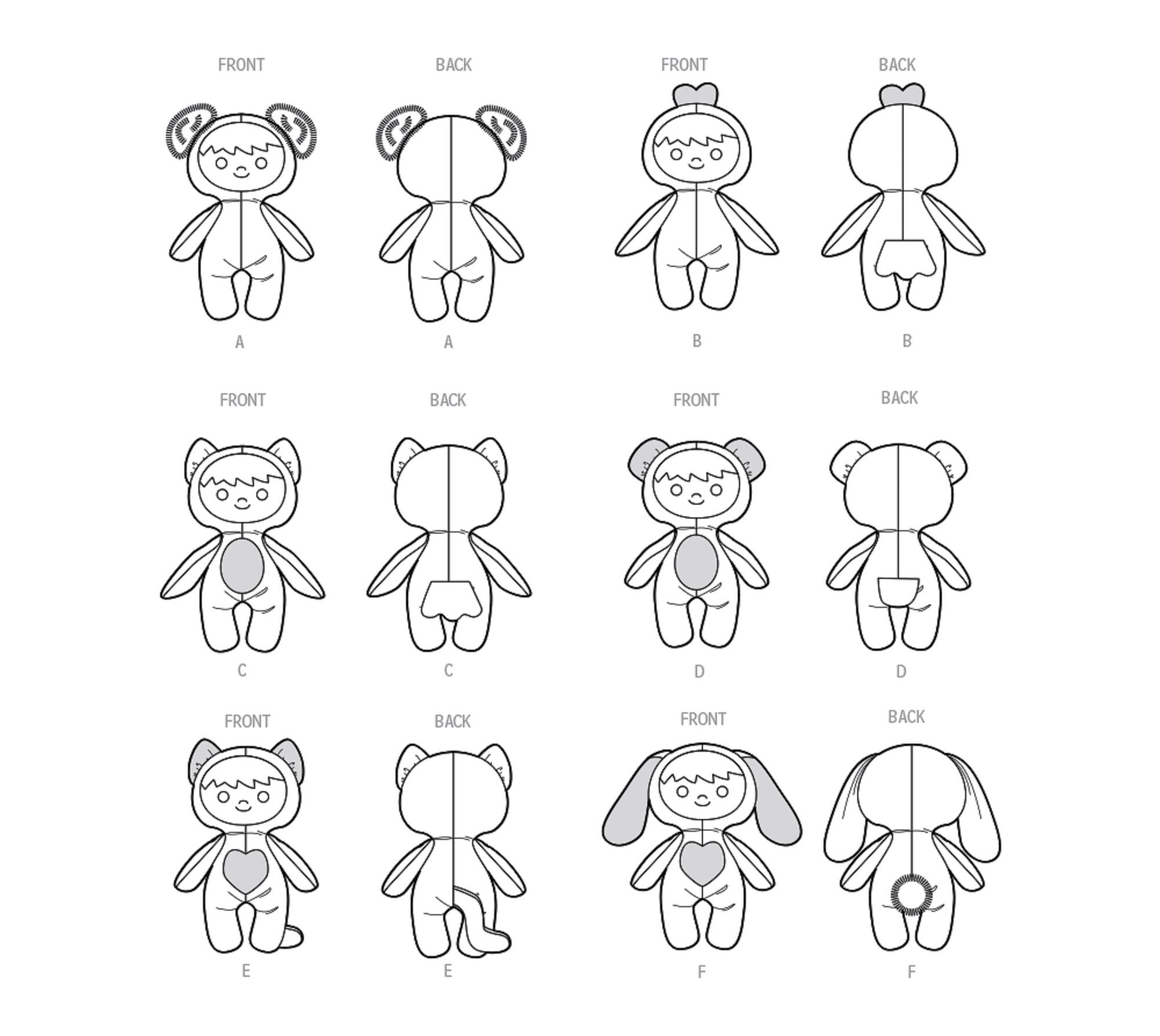 Simplicity Sewing Pattern Plush Dolls Pattern, Cloth Dolls Pattern ...