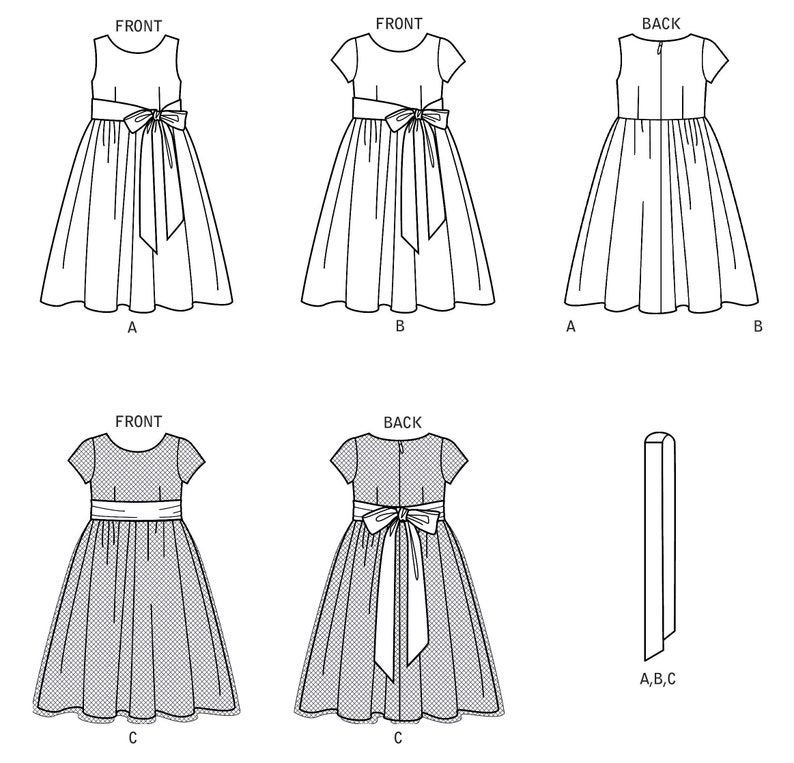 Sewing Pattern Girls' Dress Pattern Flower Girls' - Etsy