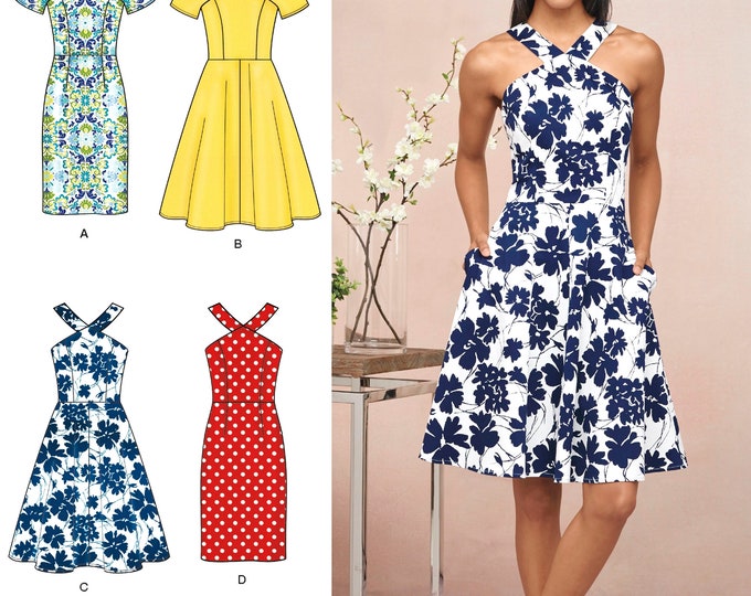 Sewing Pattern Women's Dress Pattern, Dress With Pockets Pattern ...