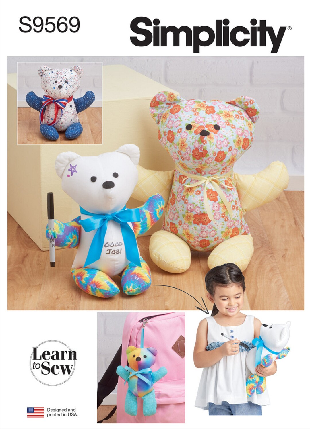 Sewing Pattern Learn to Sew Plush Memory Bear Pattern, Stuffed Bear ...