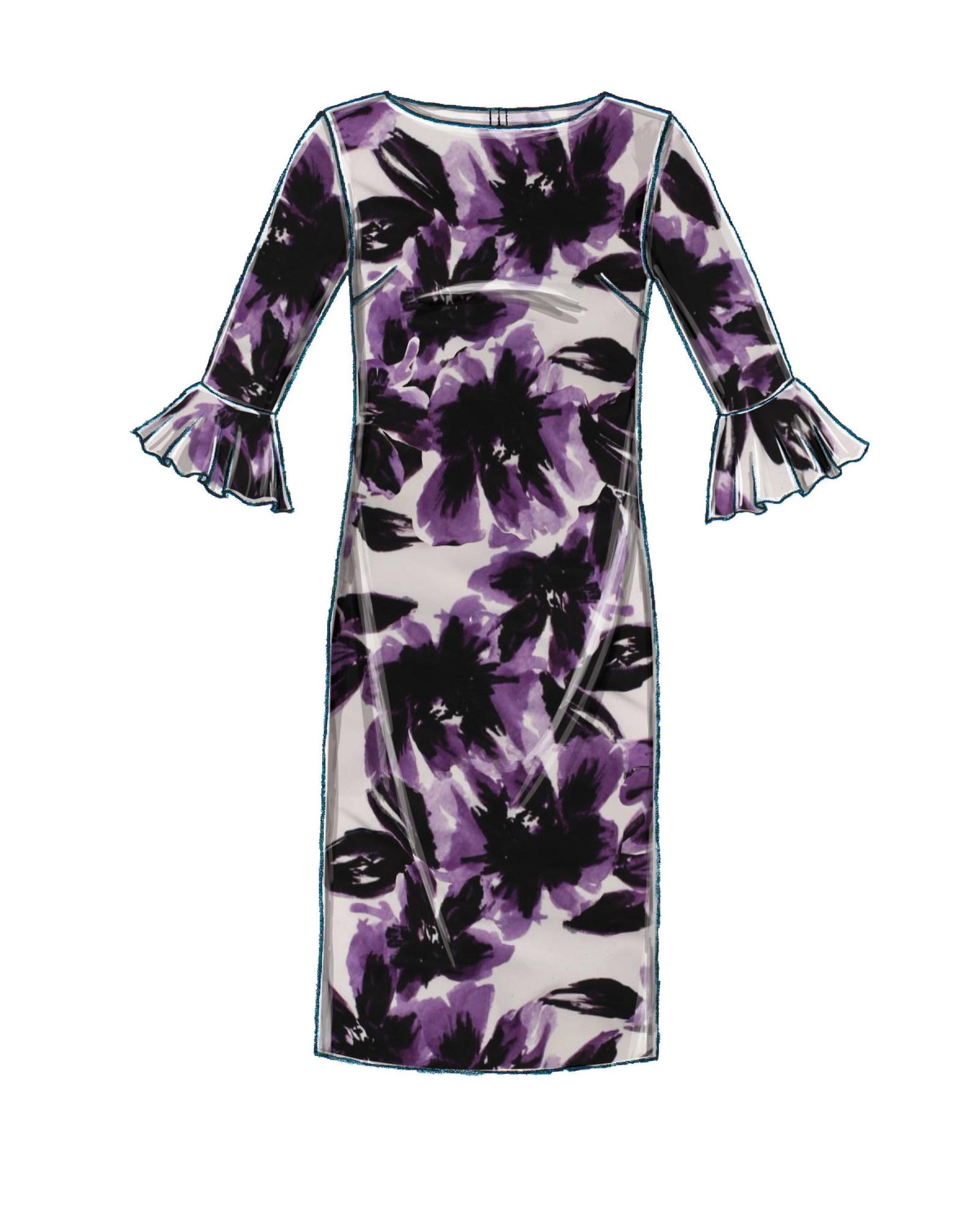 Sewing Pattern Women's Long Sleeve Dress Pattern Learn to | Etsy