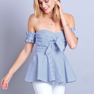 Sewing Pattern Strapless Top Pattern, off Shoulders Peplum Top Pattern ...