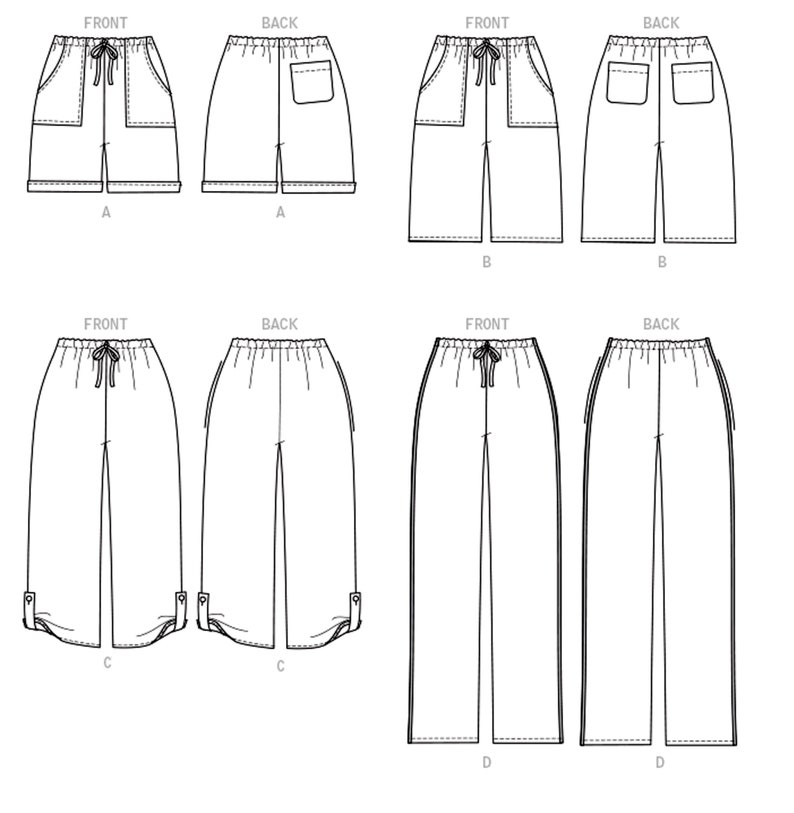 Mccall's Sewing Pattern Girl's Pants Pattern, Little Girl's Easy Shorts ...