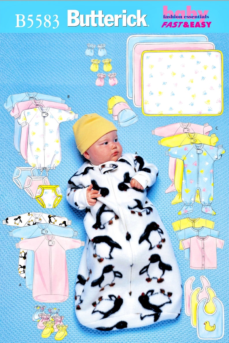 Sewing Pattern Infant Sleepers Pattern Baby Gowns Pattern | Etsy