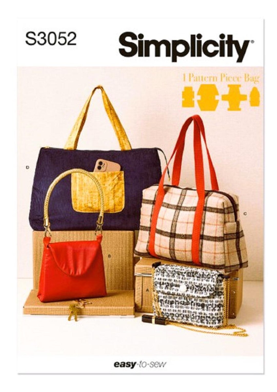 Sewing Pattern Shoulder Bag Pattern, Handbag Pattern, Evening Bag ...