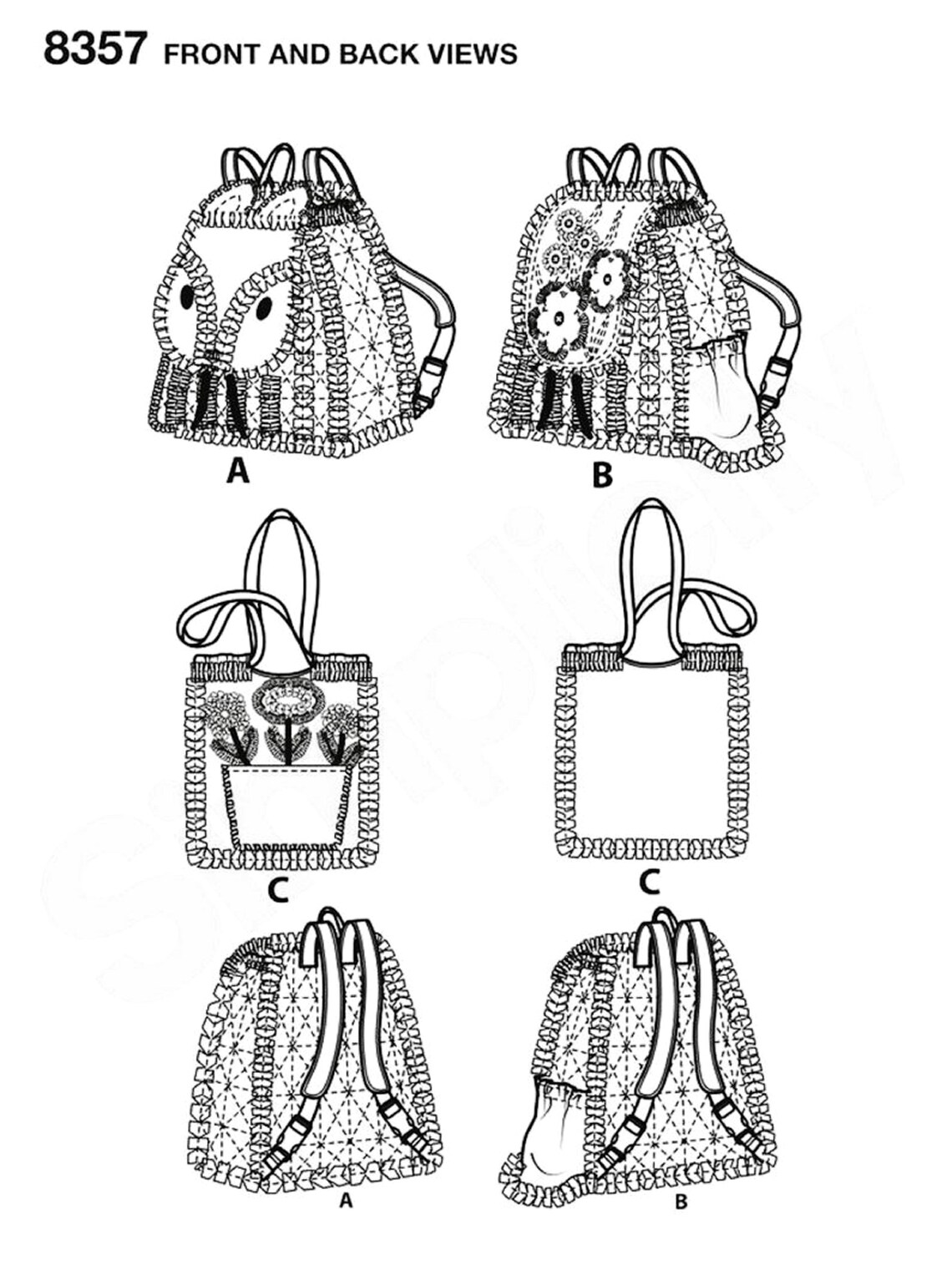 Sewing Pattern Rag Quilt Backpack Pattern Denim Rag Backpack - Etsy