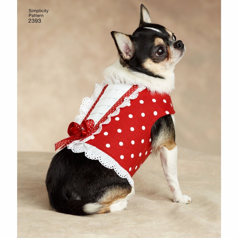Sewing Pattern Tiny Dog Coat Pattern, Small Dog Coat, Dinky Dog Harness ...