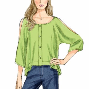 Sewing Pattern Loose Fit Tops Pattern, Split Sleeve Tunic Top Pattern ...