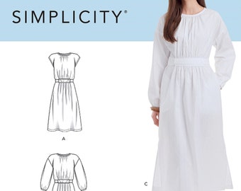 Long Sleeve Dress Pattern - Etsy