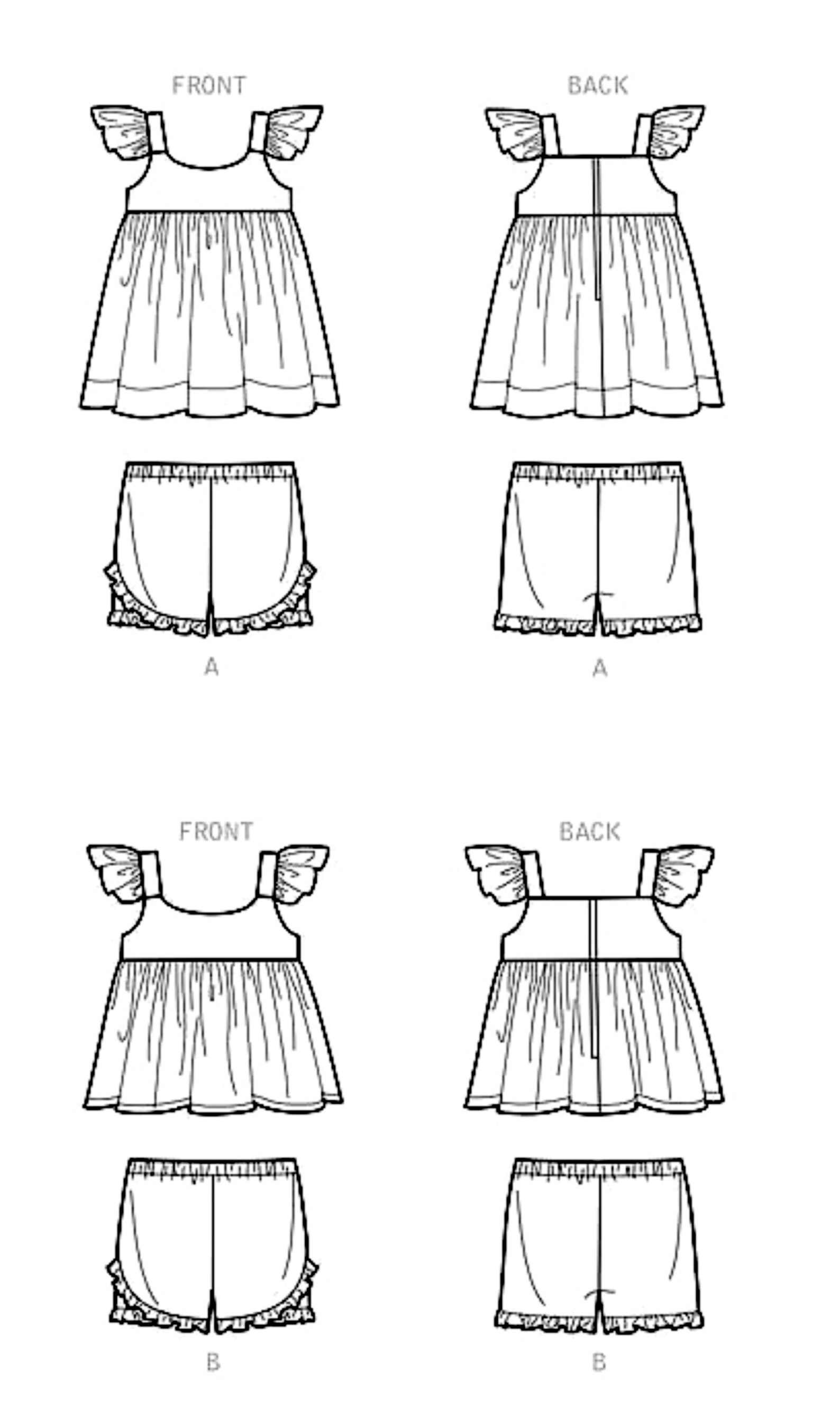 Sewing Pattern Babies' Dress Pattern Babies' Top and - Etsy