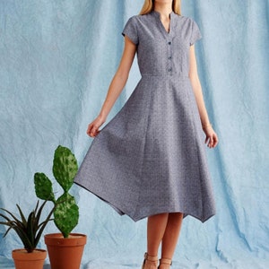 Shirt Dress Pattern, Peplum Blouse Pattern, Casual Long Dress Pattern ...