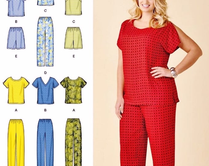 Sewing Pattern Women's Elastic Waist Pants Pattern, Easy Top Pattern ...