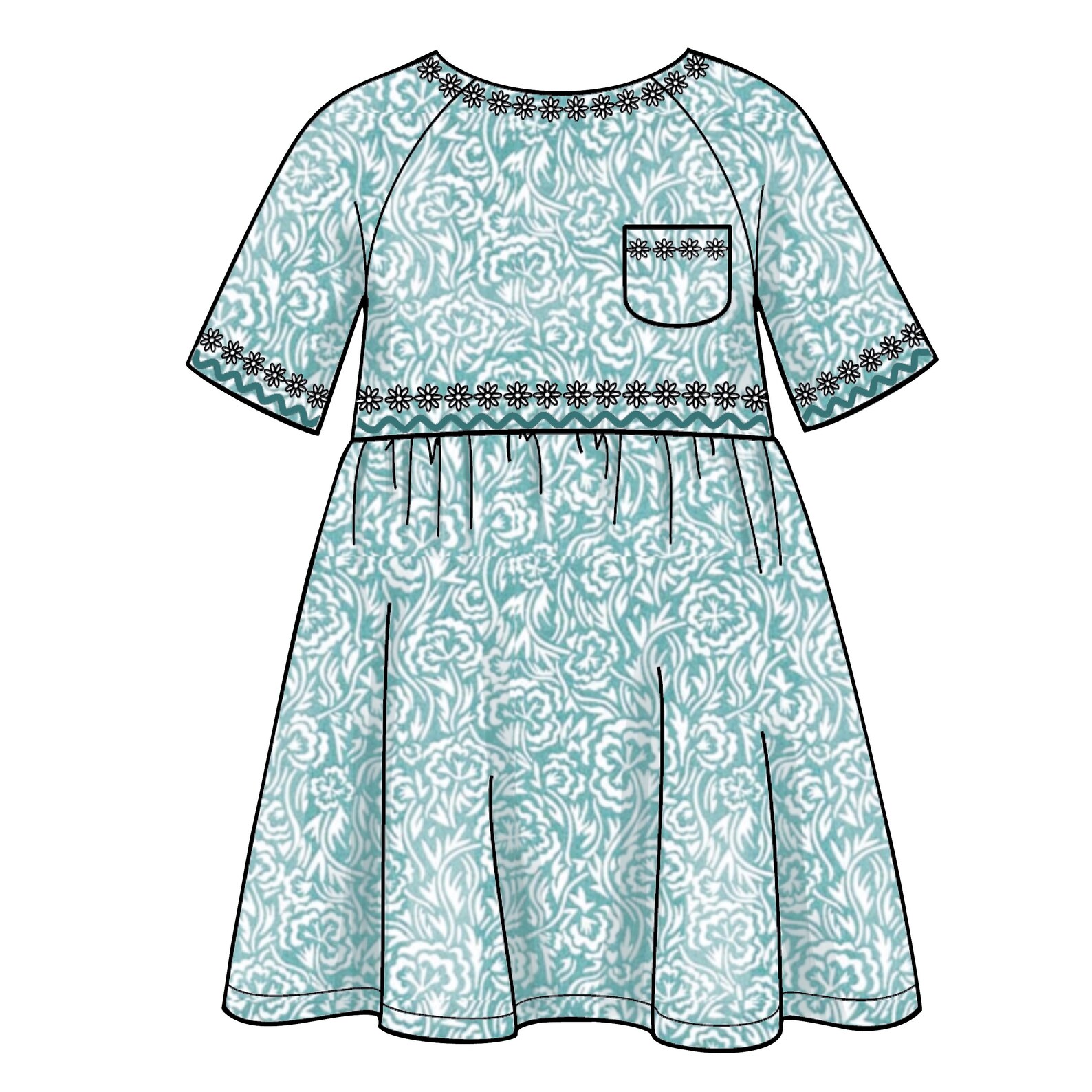 Sewing Pattern Child's Easy Dress Pattern Little - Etsy
