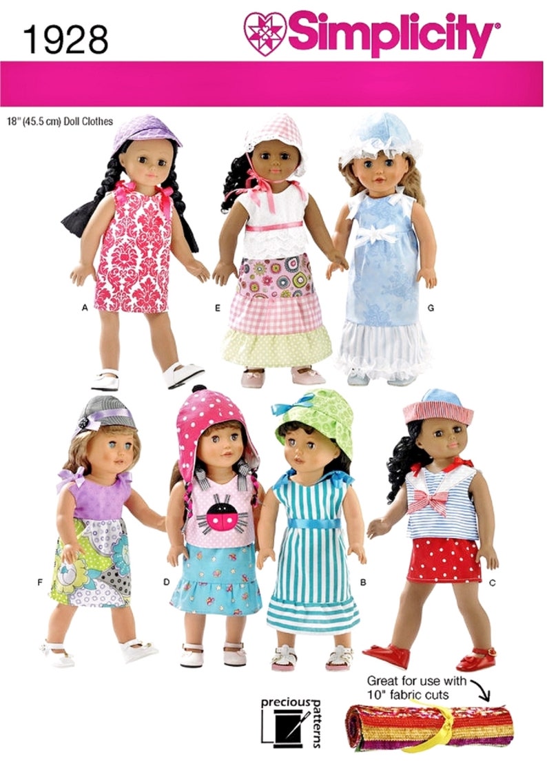 Sewing Pattern 18 Inch Easy Doll Clothes Pattern 18 Inch Doll Etsy