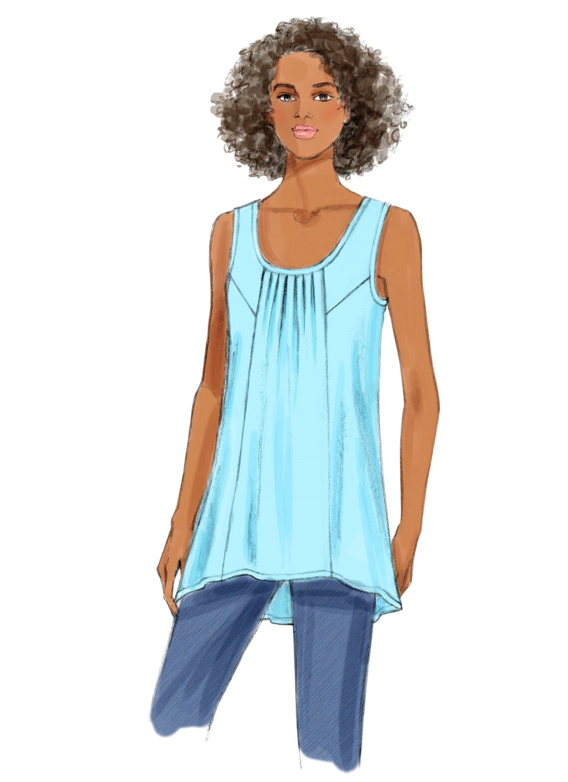 Sewing Pattern Tunic Top Pattern Pullover Tunic Top Pattern | Etsy