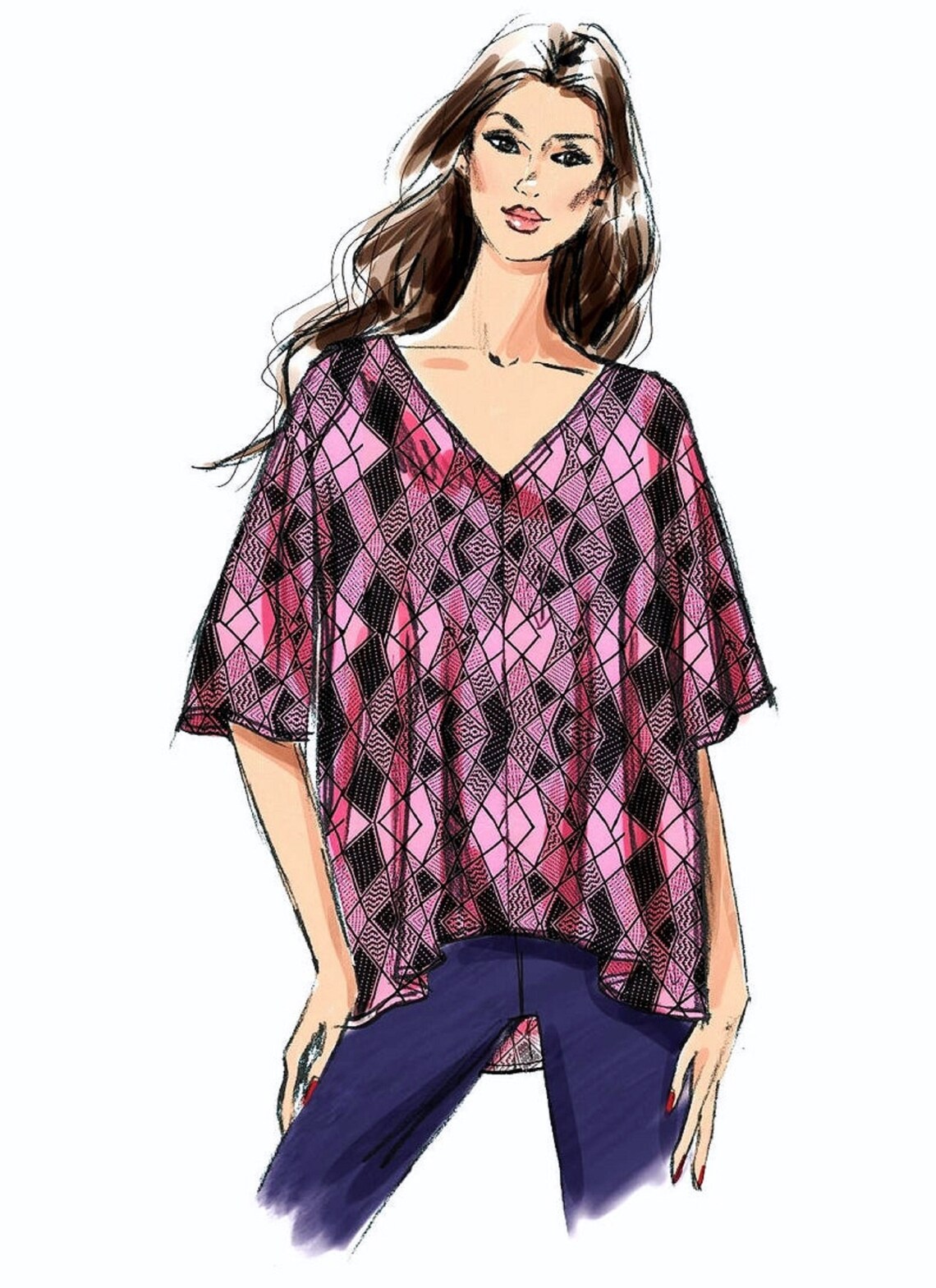 Sewing Pattern Women's Loose Fit Tops Pattern Pullover - Etsy