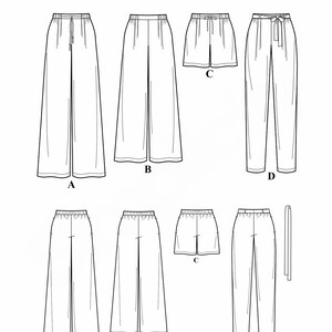 Sewing Pattern Loose Fit Pants Pattern, Wide Leg Pants Pattern, Tapered ...