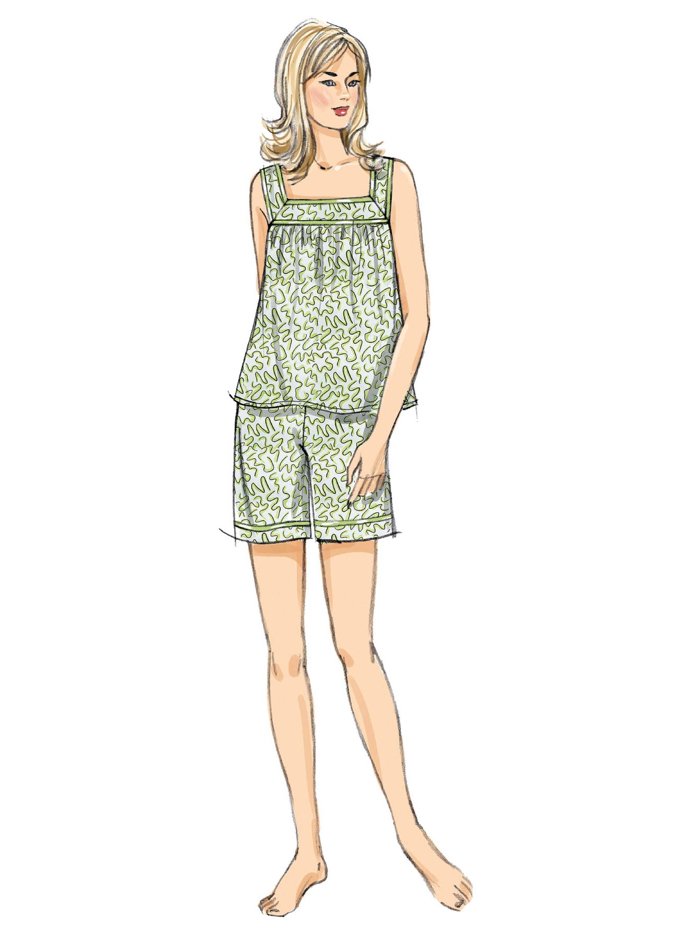 Sewing Pattern Women's Easy Nightgown Pattern Shorty - Etsy