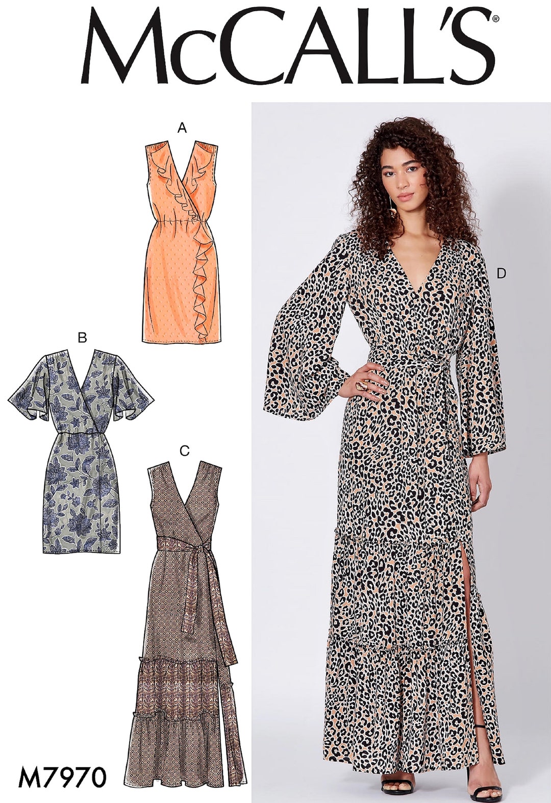 Mccall's Sewing Pattern Women's Easy Dress Pattern, Loose Fit Dress ...