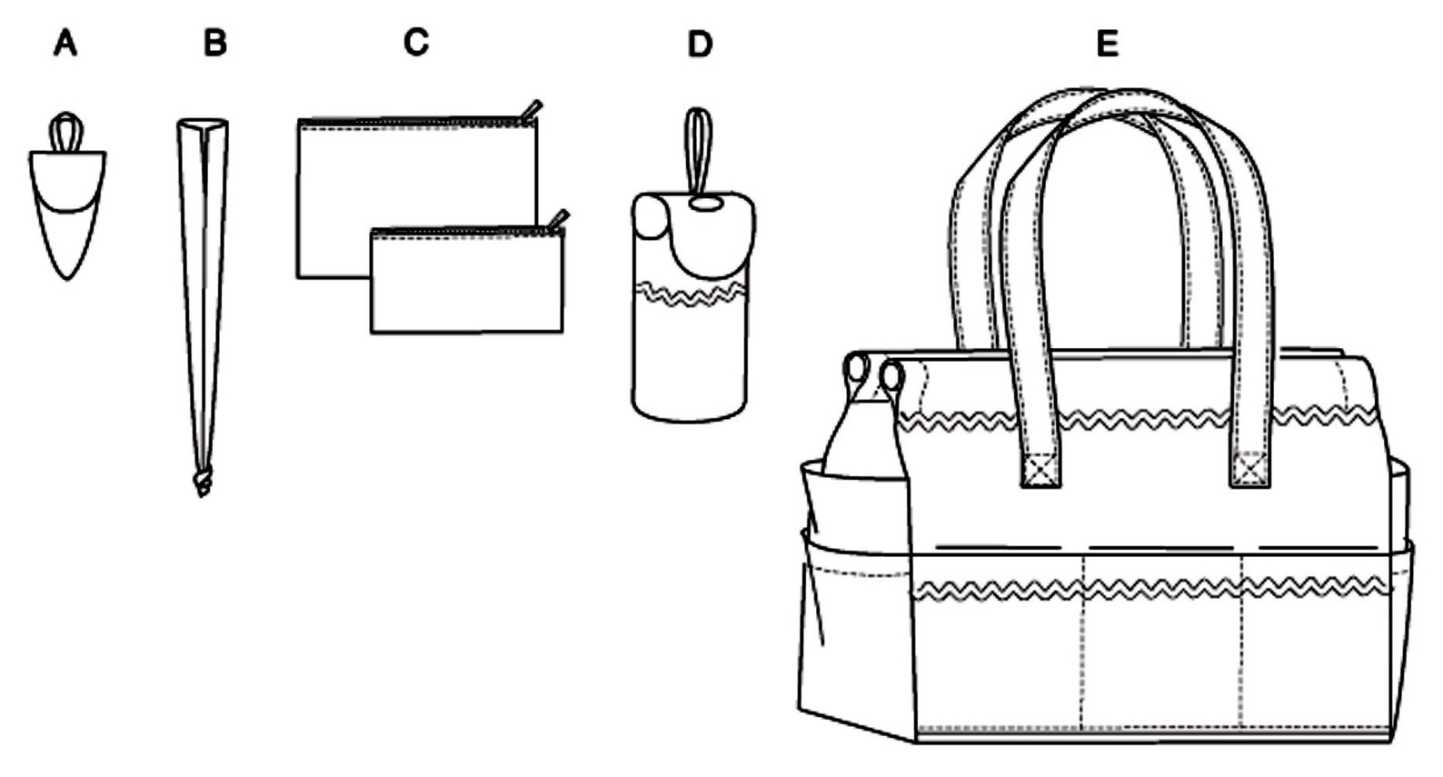 Sewing Pattern Craft Project Tote Pattern Knitting Organizer - Etsy