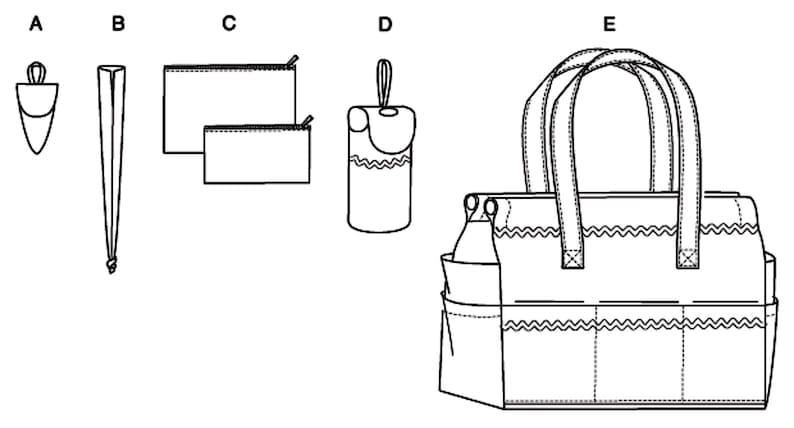Sewing Pattern Craft Project Tote Pattern Knitting Organizer - Etsy