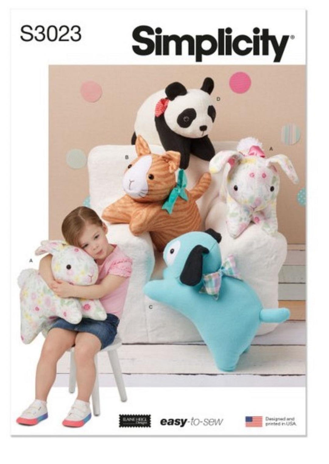 Sewing Pattern Large Plush Huggable Pets Pattern, Large Plush Dog, Cat ...