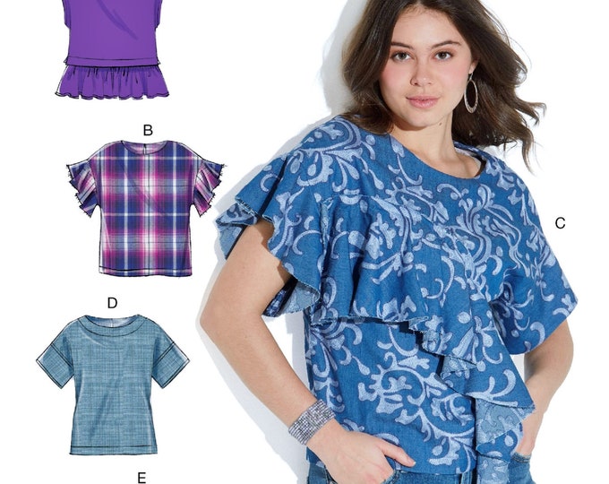 Sewing Pattern Women's Loose Fit Tops Pattern, Pullover Tops Pattern ...