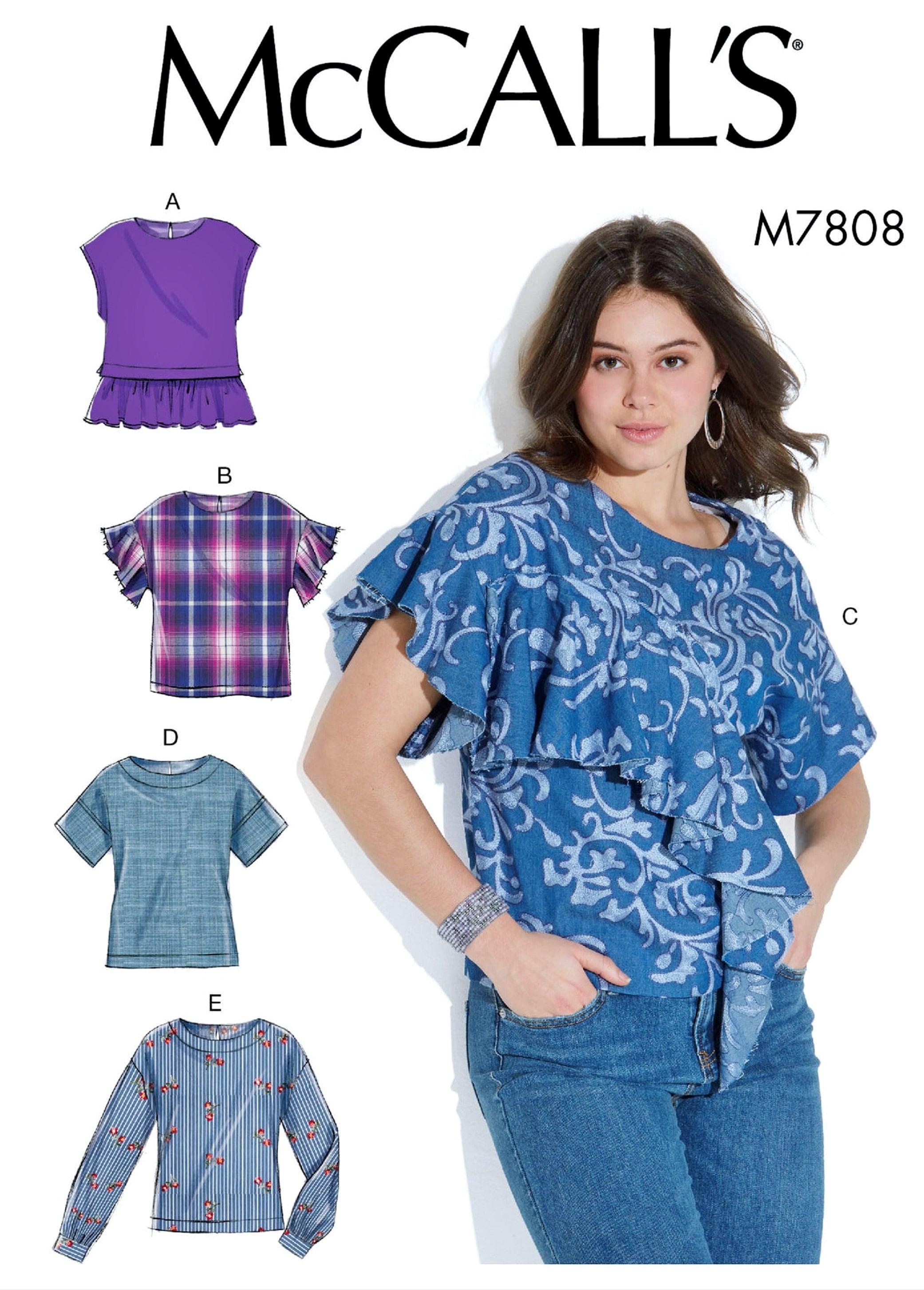 Sewing Pattern Women's Blouse Pattern, Pullover Tops Pattern, Loose Fit ...